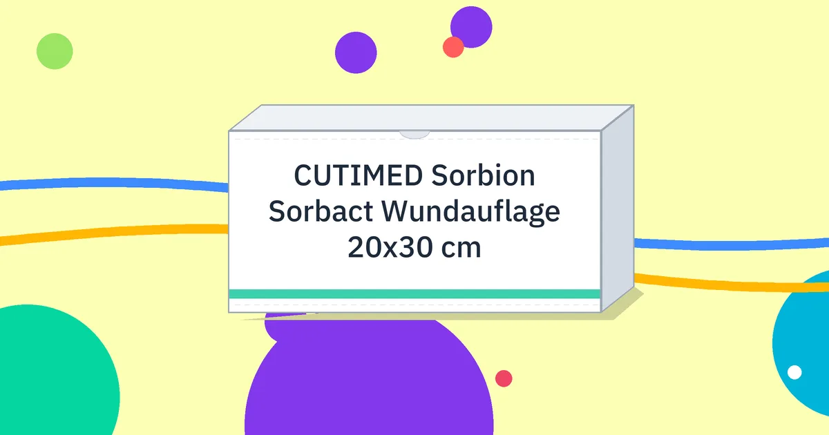 Symbolbild: Packung mit der Aufschrift CUTIMED Sorbion Sorbact Wundauflage 20x30 cm (PZN 19347309) – Verfügbarkeit und Bezug in Apotheken in Frankfurt am Main