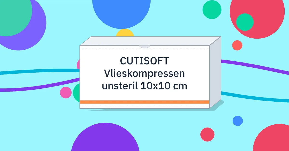 Symbolbild: Packung mit der Aufschrift CUTISOFT Vlieskompressen unsteril 10x10 cm (PZN 04894862) – Verfügbarkeit und Bezug in Apotheken in Frankfurt am Main