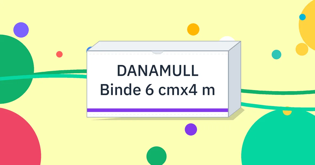 Symbolbild: Packung mit der Aufschrift DANAMULL Binde 6 cmx4 m (PZN 07636936) – Verfügbarkeit und Bezug in Apotheken in Frankfurt am Main