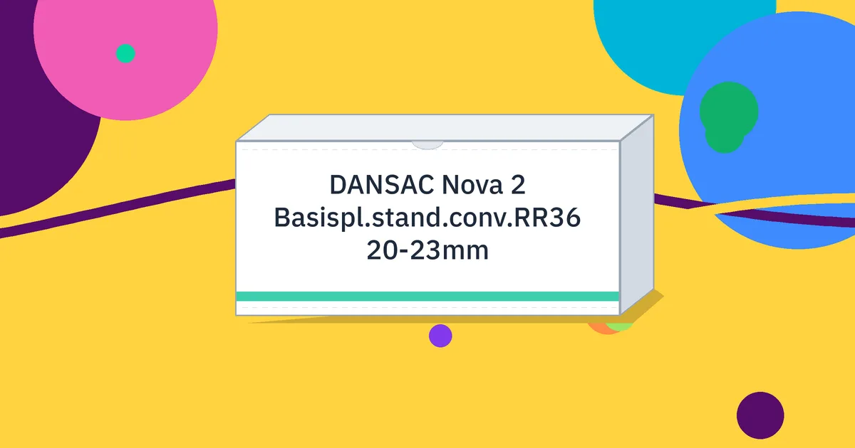 Symbolbild: Packung mit der Aufschrift DANSAC Nova 2 Basispl.stand.conv.RR36 20-23mm (PZN 02451830) – Verfügbarkeit und Bezug in Apotheken in Frankfurt am Main
