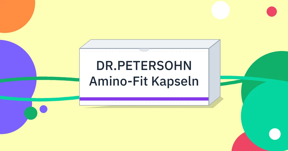 Symbolbild: Packung mit der Aufschrift DR.PETERSOHN Amino-Fit Kapseln (PZN 20302619) – Verfügbarkeit und Bezug in Apotheken in Frankfurt am Main