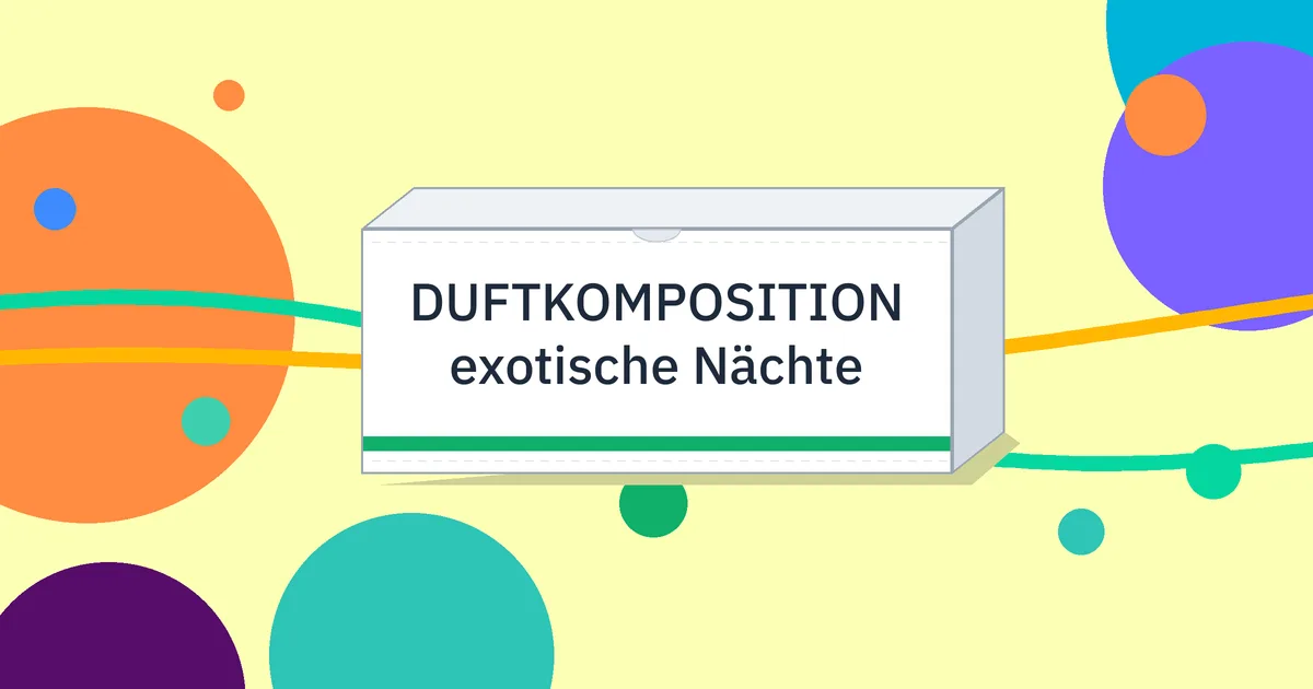 Symbolbild: Packung mit der Aufschrift DUFTKOMPOSITION exotische Nächte (PZN 17950705) – Verfügbarkeit und Bezug in Apotheken in Frankfurt am Main