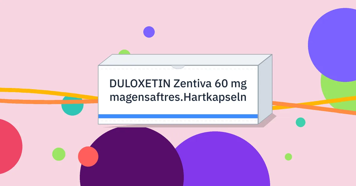 Symbolbild: Packung mit der Aufschrift DULOXETIN Zentiva 60 mg magensaftres.Hartkapseln (PZN 17638391) – Verfügbarkeit und Bezug in Apotheken in Frankfurt am Main