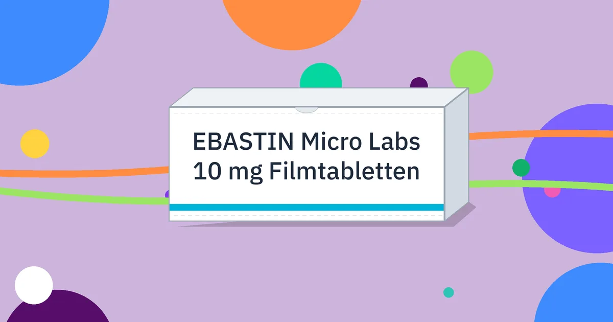 Symbolbild: Packung mit der Aufschrift EBASTIN Micro Labs 10 mg Filmtabletten (PZN 16568553) – Verfügbarkeit und Bezug in Apotheken in Frankfurt am Main