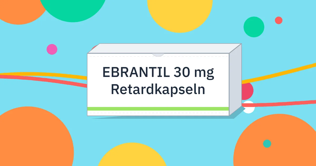 Symbolbild: Packung mit der Aufschrift EBRANTIL 30 mg Retardkapseln (PZN 01344486) – Verfügbarkeit und Bezug in Apotheken in Frankfurt am Main