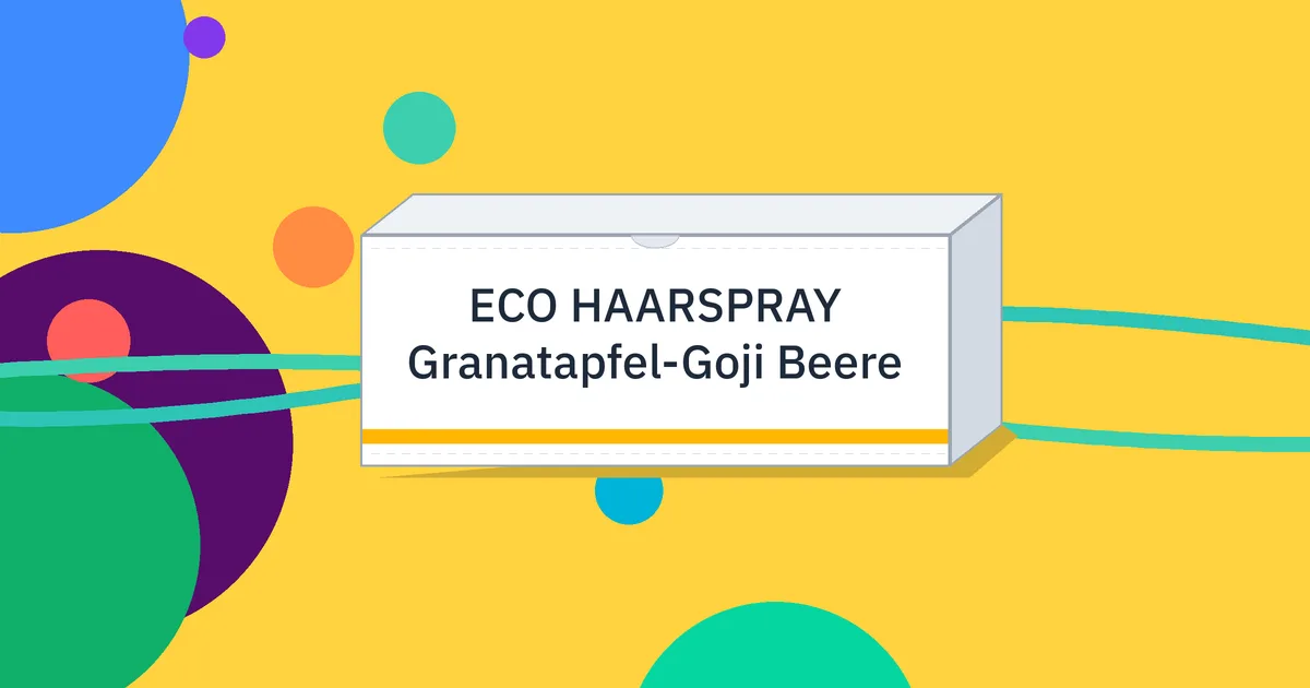 Symbolbild: Packung mit der Aufschrift ECO HAARSPRAY Granatapfel-Goji Beere (PZN 12568616) – Verfügbarkeit und Bezug in Apotheken in Frankfurt am Main