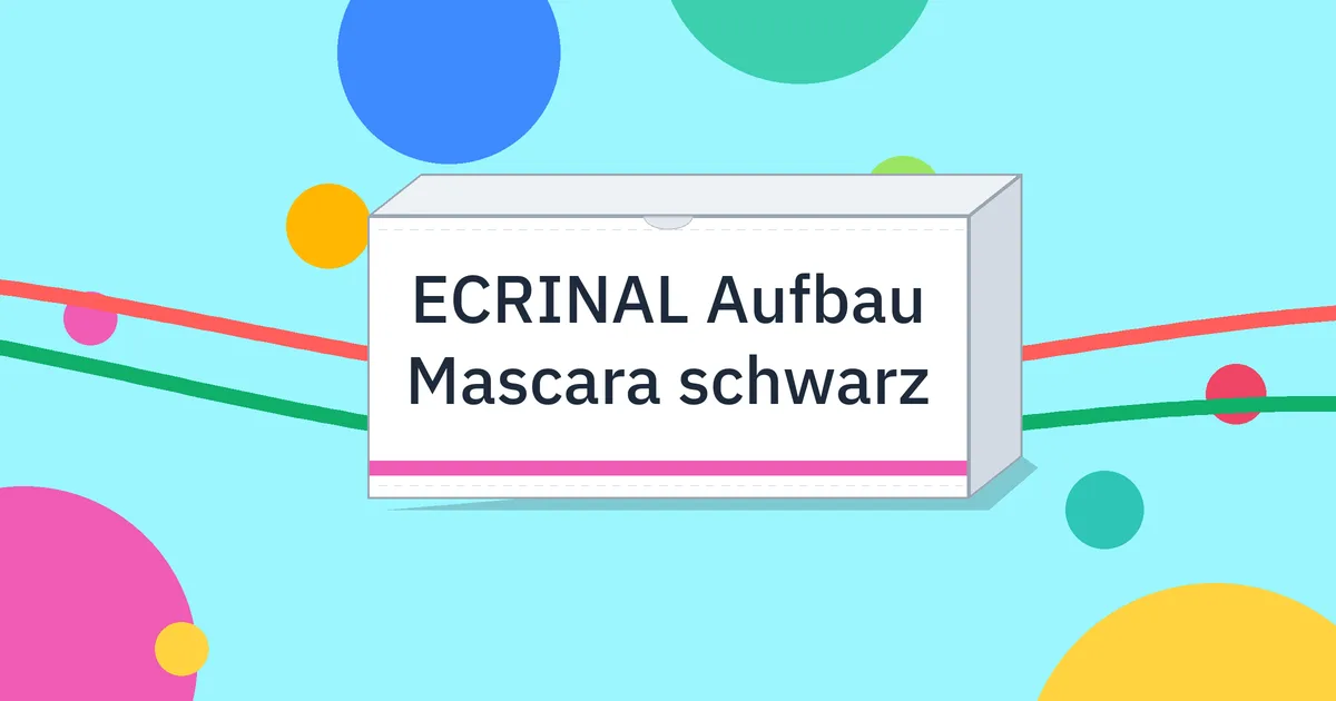 Symbolbild: Packung mit der Aufschrift ECRINAL Aufbau Mascara schwarz (PZN 11222123) – Verfügbarkeit und Bezug in Apotheken in Frankfurt am Main