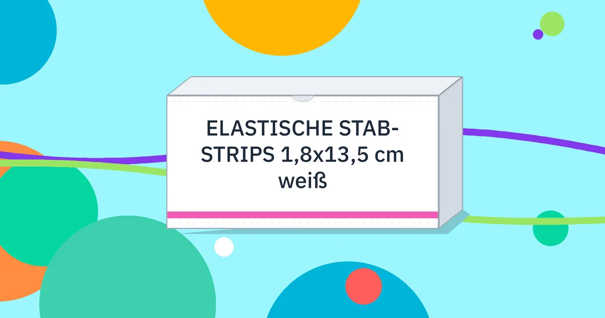Symbolbild: Packung mit der Aufschrift ELASTISCHE STAB-STRIPS 1,8x13,5 cm weiß (PZN 20096249) – Verfügbarkeit und Bezug in Apotheken in Frankfurt am Main