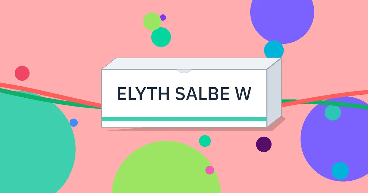 Symbolbild: Packung mit der Aufschrift ELYTH SALBE W (PZN 00781807) – Verfügbarkeit und Bezug in Apotheken in Frankfurt am Main