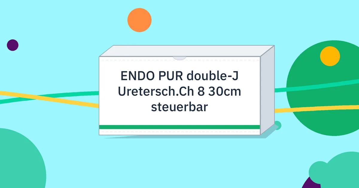 Symbolbild: Packung mit der Aufschrift ENDO PUR double-J Uretersch.Ch 8 30cm steuerbar (PZN 00438268) – Verfügbarkeit und Bezug in Apotheken in Frankfurt am Main