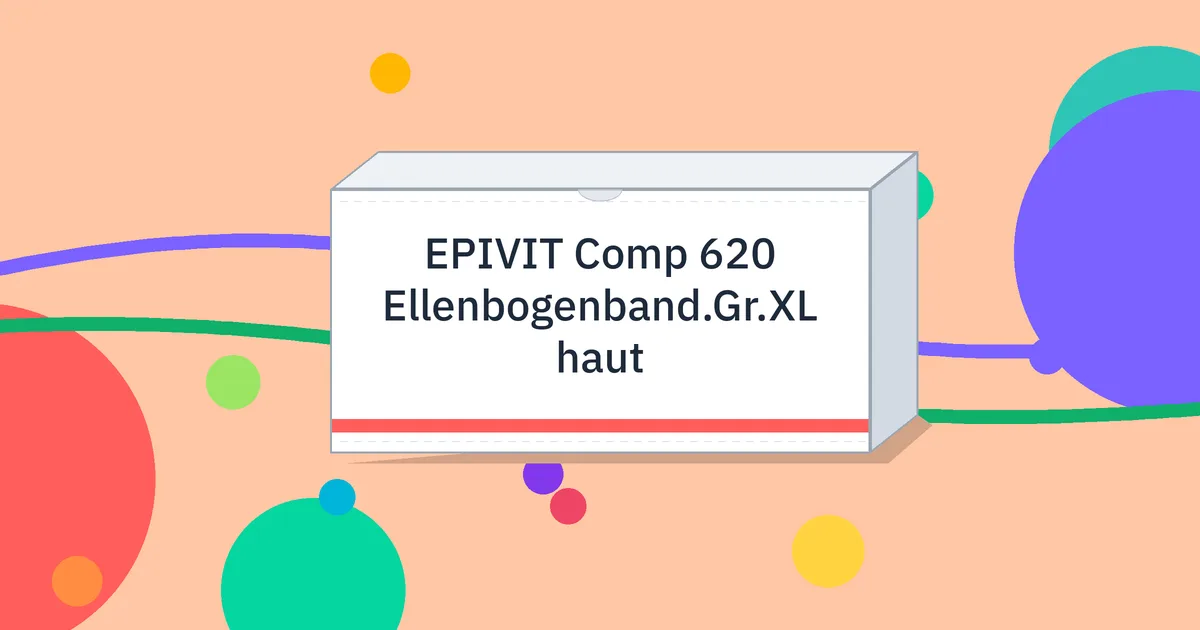 Symbolbild: Packung mit der Aufschrift EPIVIT Comp 620 Ellenbogenband.Gr.XL haut (PZN 09403685) – Verfügbarkeit und Bezug in Apotheken in Frankfurt am Main