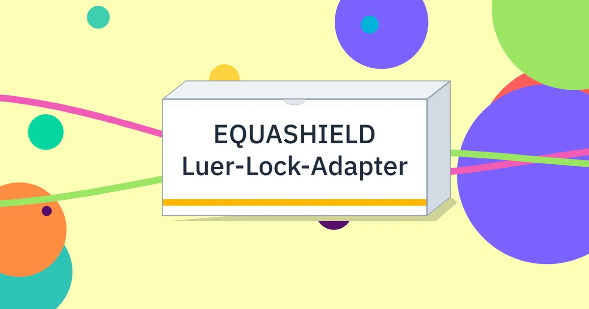 Symbolbild: Packung mit der Aufschrift EQUASHIELD Luer-Lock-Adapter (PZN 13500879) – Verfügbarkeit und Bezug in Apotheken in Frankfurt am Main