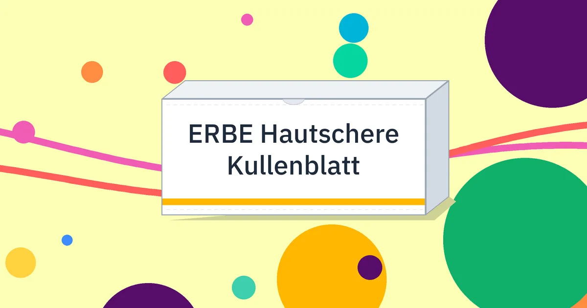 Symbolbild: Packung mit der Aufschrift ERBE Hautschere Kullenblatt (PZN 02687171) – Verfügbarkeit und Bezug in Apotheken in Frankfurt am Main