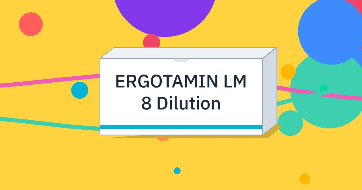 Symbolbild: Packung mit der Aufschrift ERGOTAMIN LM 8 Dilution (PZN 12844803) – Verfügbarkeit und Bezug in Apotheken in Frankfurt am Main