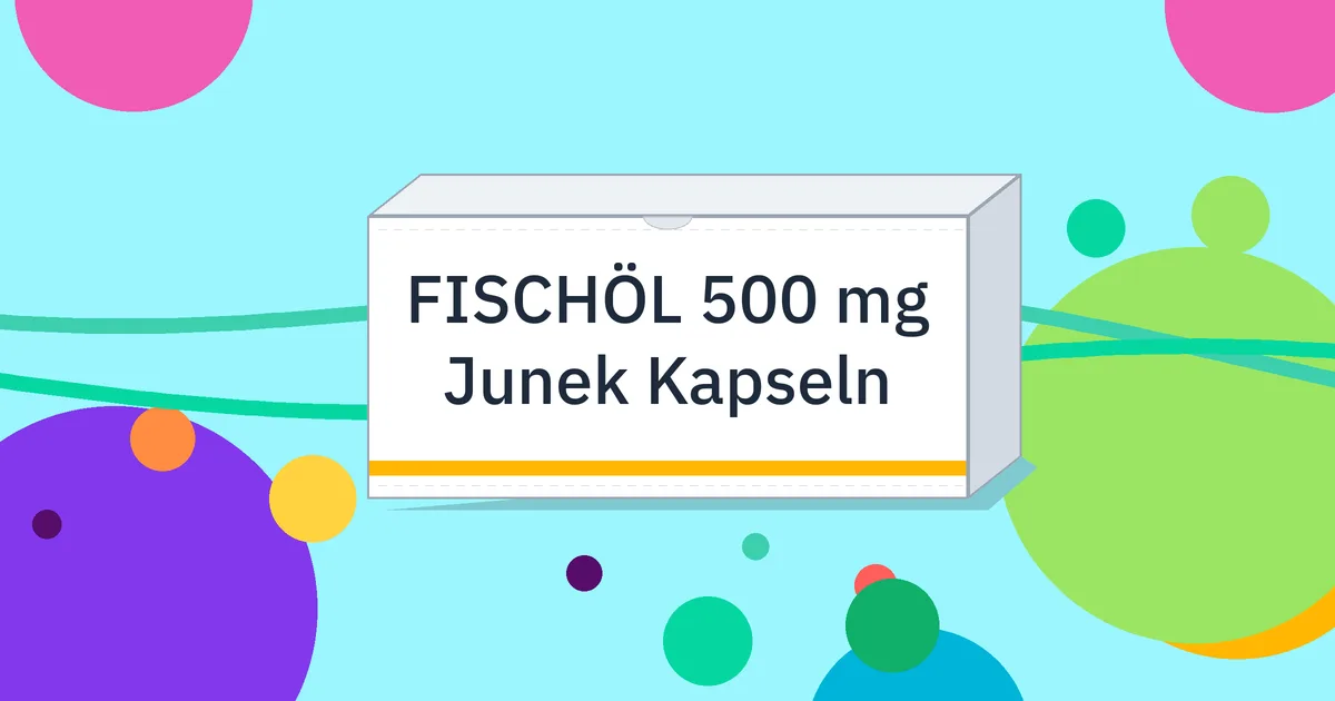 Symbolbild: Packung mit der Aufschrift FISCHÖL 500 mg Junek Kapseln (PZN 07079660) – Verfügbarkeit und Bezug in Apotheken in Frankfurt am Main