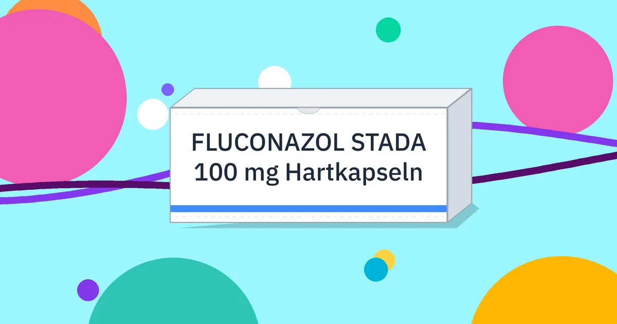 Symbolbild: Packung mit der Aufschrift FLUCONAZOL STADA 100 mg Hartkapseln (PZN 17848898) – Verfügbarkeit und Bezug in Apotheken in Frankfurt am Main