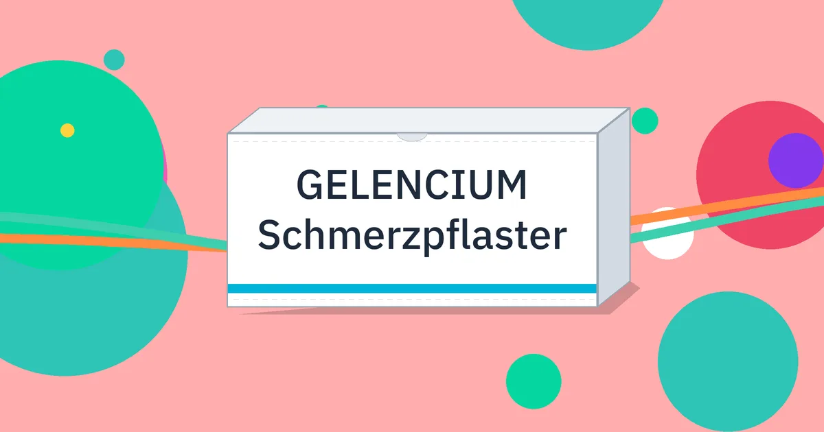 Symbolbild: Packung mit der Aufschrift GELENCIUM Schmerzpflaster (PZN 19366181) – Verfügbarkeit und Bezug in Apotheken in Frankfurt am Main