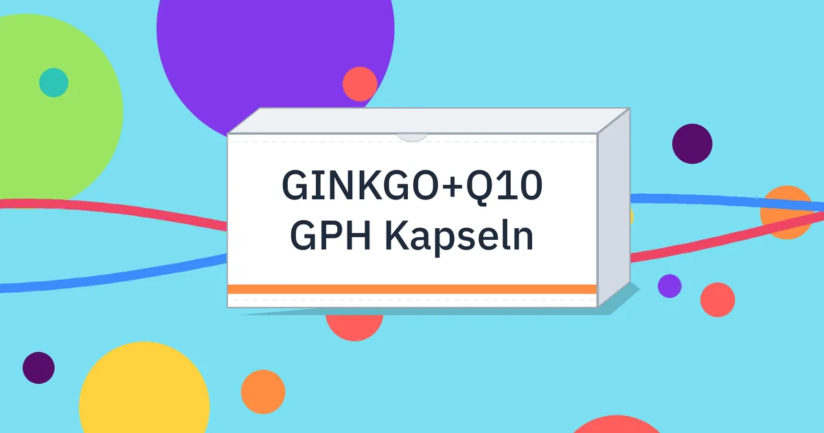 Symbolbild: Packung mit der Aufschrift GINKGO+Q10 GPH Kapseln (PZN 04157000) – Verfügbarkeit und Bezug in Apotheken in Frankfurt am Main
