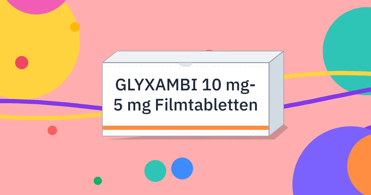 Symbolbild: Packung mit der Aufschrift GLYXAMBI 10 mg-5 mg Filmtabletten (PZN 12668849) – Verfügbarkeit und Bezug in Apotheken in Frankfurt am Main