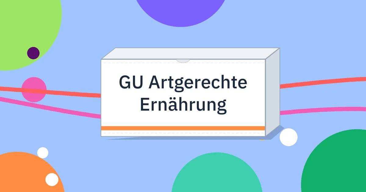 Symbolbild: Packung mit der Aufschrift GU Artgerechte Ernährung (PZN 15196865) – Verfügbarkeit und Bezug in Apotheken in Frankfurt am Main
