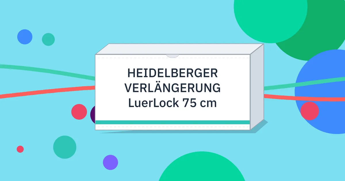 Symbolbild: Packung mit der Aufschrift HEIDELBERGER VERLÄNGERUNG LuerLock 75 cm (PZN 09226295) – Verfügbarkeit und Bezug in Apotheken in Frankfurt am Main