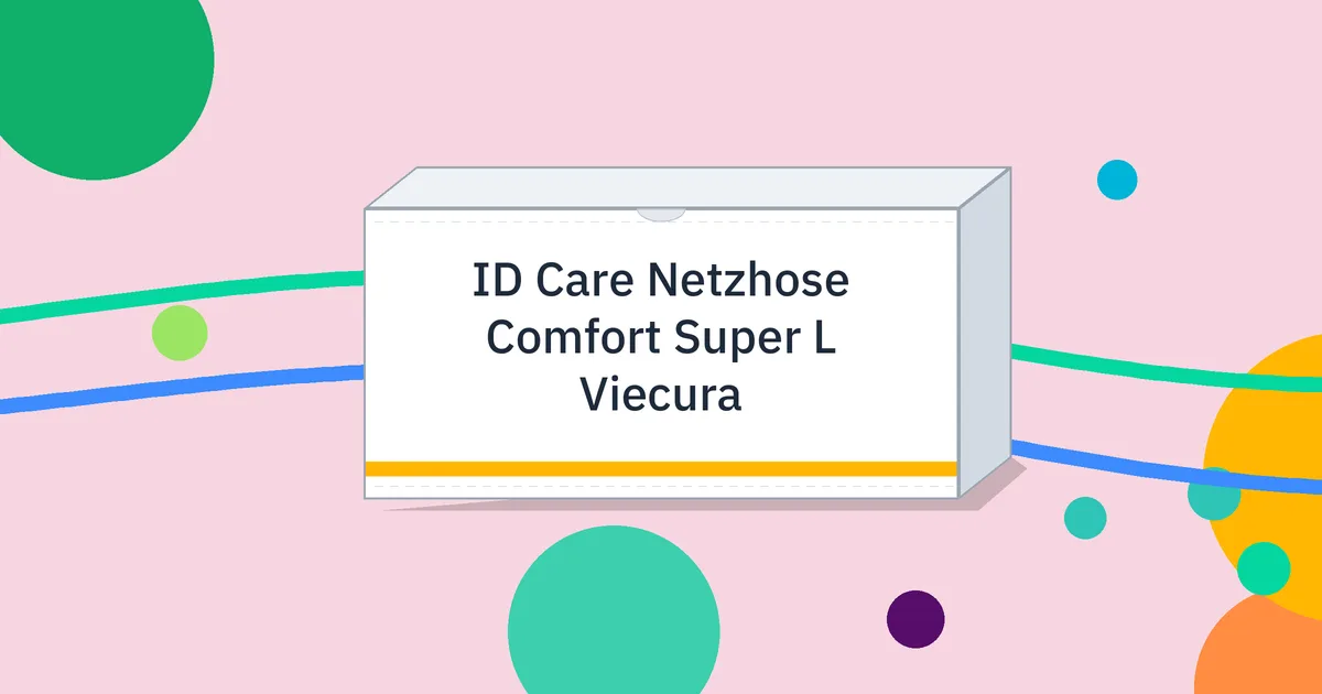 Symbolbild: Packung mit der Aufschrift ID Care Netzhose Comfort Super L Viecura (PZN 19306598) – Verfügbarkeit und Bezug in Apotheken in Frankfurt am Main