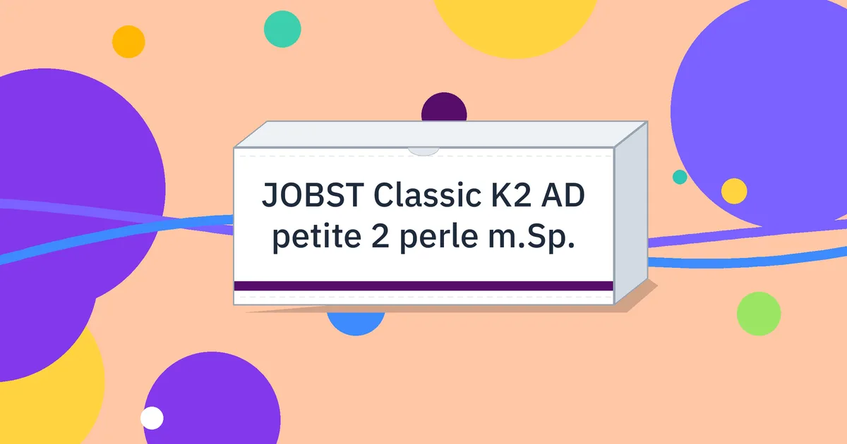 Symbolbild: Packung mit der Aufschrift JOBST Classic K2 AD petite 2 perle m.Sp. (PZN 10726330) – Verfügbarkeit und Bezug in Apotheken in Frankfurt am Main