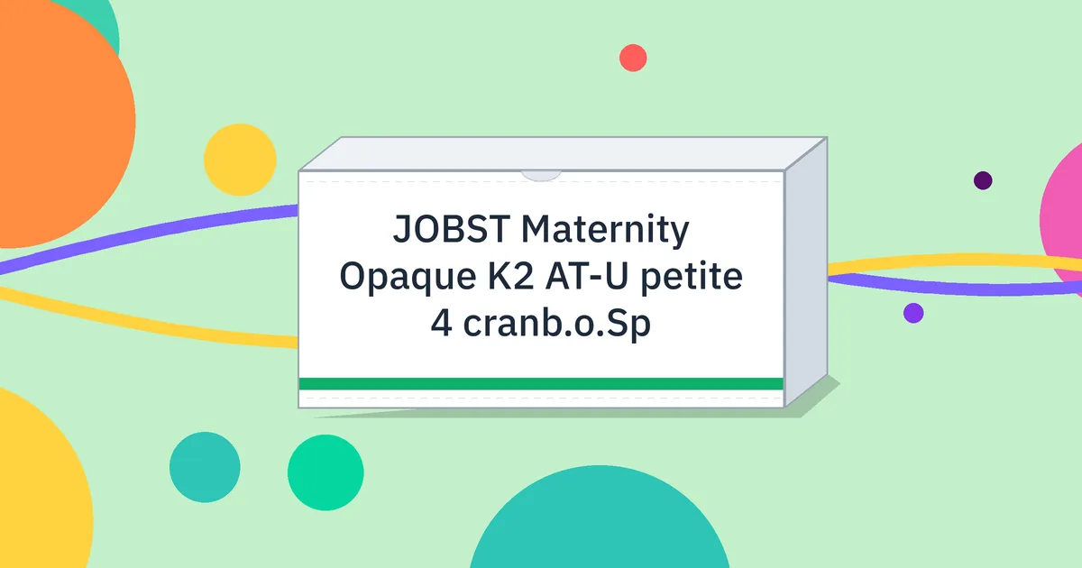 Symbolbild: Packung mit der Aufschrift JOBST Maternity Opaque K2 AT-U petite 4 cranb.o.Sp (PZN 15858912) – Verfügbarkeit und Bezug in Apotheken in Frankfurt am Main