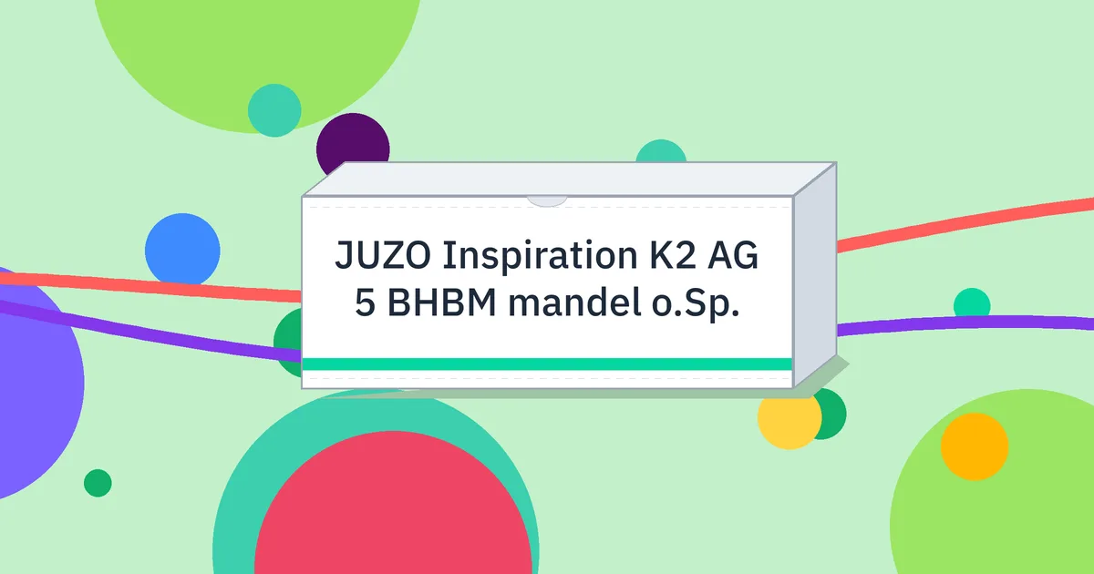 Symbolbild: Packung mit der Aufschrift JUZO Inspiration K2 AG 5 BHBM mandel o.Sp. (PZN 14876902) – Verfügbarkeit und Bezug in Apotheken in Frankfurt am Main