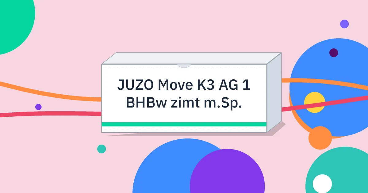 Symbolbild: Packung mit der Aufschrift JUZO Move K3 AG 1 BHBw zimt m.Sp. (PZN 18575824) – Verfügbarkeit und Bezug in Apotheken in Frankfurt am Main