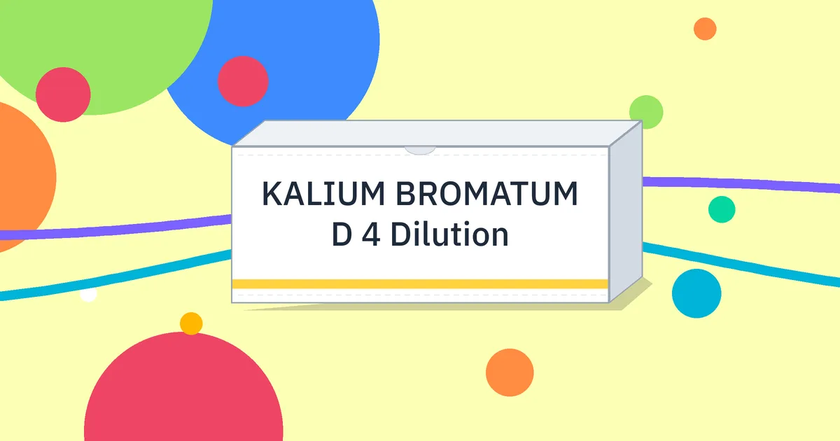 Symbolbild: Packung mit der Aufschrift KALIUM BROMATUM D 4 Dilution (PZN 02615898) – Verfügbarkeit und Bezug in Apotheken in Frankfurt am Main