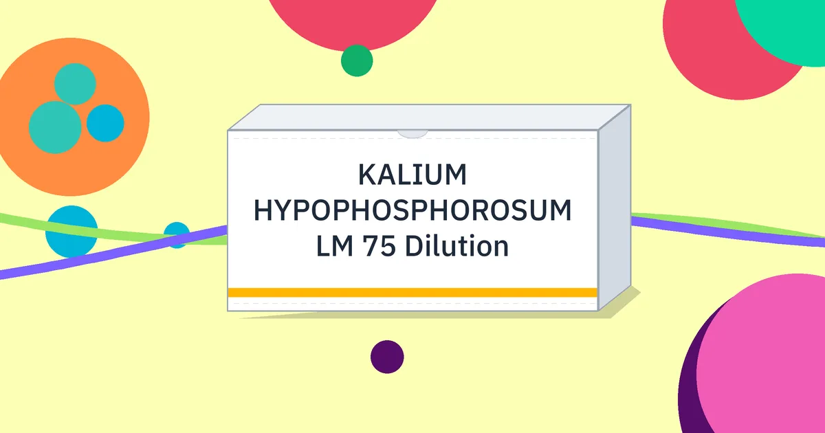 Symbolbild: Packung mit der Aufschrift KALIUM HYPOPHOSPHOROSUM LM 75 Dilution (PZN 12922242) – Verfügbarkeit und Bezug in Apotheken in Frankfurt am Main