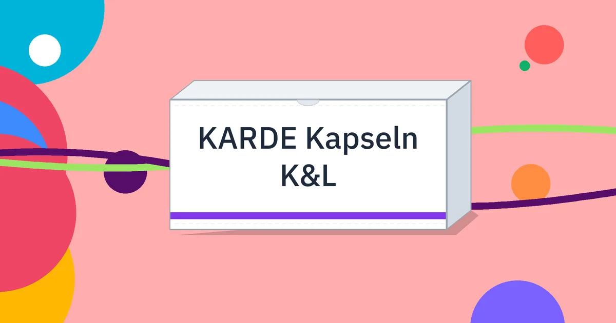 Symbolbild: Packung mit der Aufschrift KARDE Kapseln K&L (PZN 16900786) – Verfügbarkeit und Bezug in Apotheken in Frankfurt am Main
