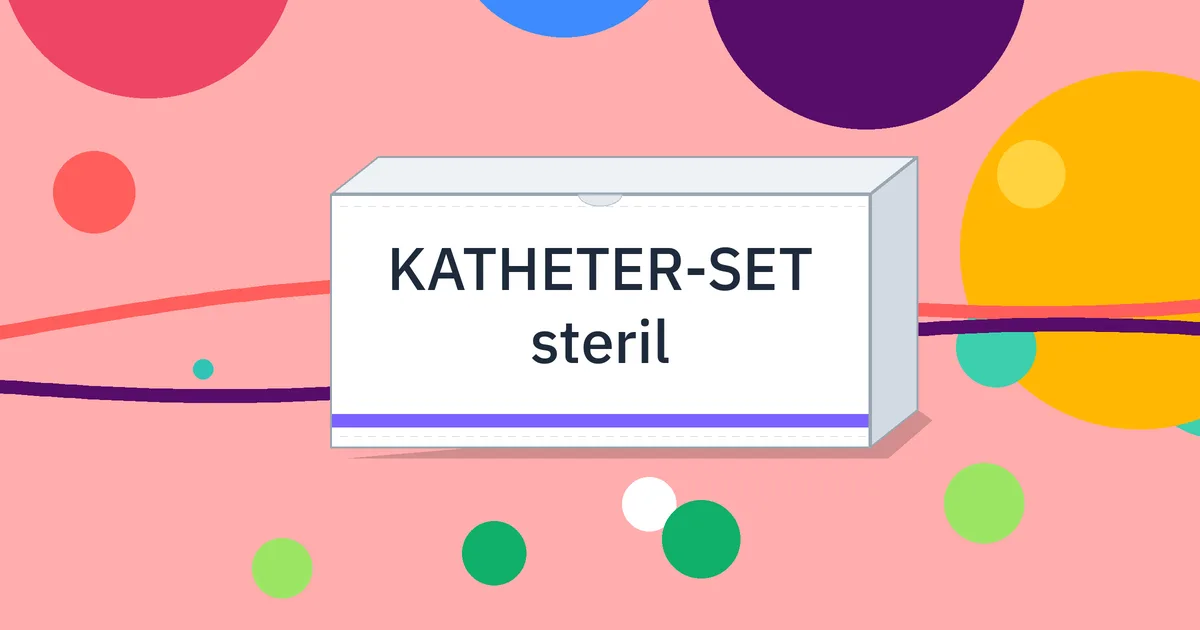 Symbolbild: Packung mit der Aufschrift KATHETER-SET steril (PZN 17938756) – Verfügbarkeit und Bezug in Apotheken in Frankfurt am Main
