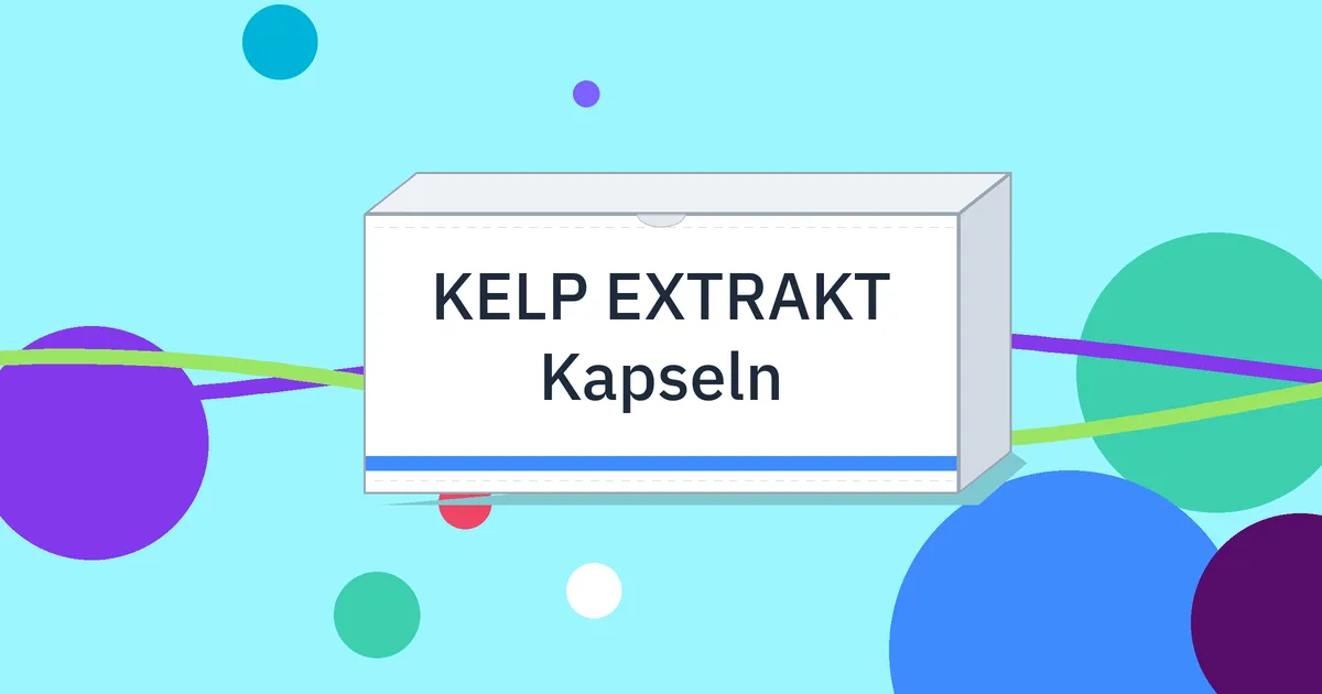 Symbolbild: Packung mit der Aufschrift KELP EXTRAKT Kapseln (PZN 18193873) – Verfügbarkeit und Bezug in Apotheken in Frankfurt am Main