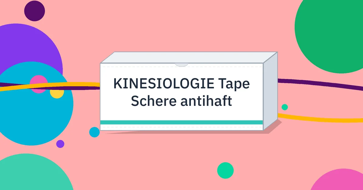 Symbolbild: Packung mit der Aufschrift KINESIOLOGIE Tape Schere antihaft (PZN 10224781) – Verfügbarkeit und Bezug in Apotheken in Frankfurt am Main