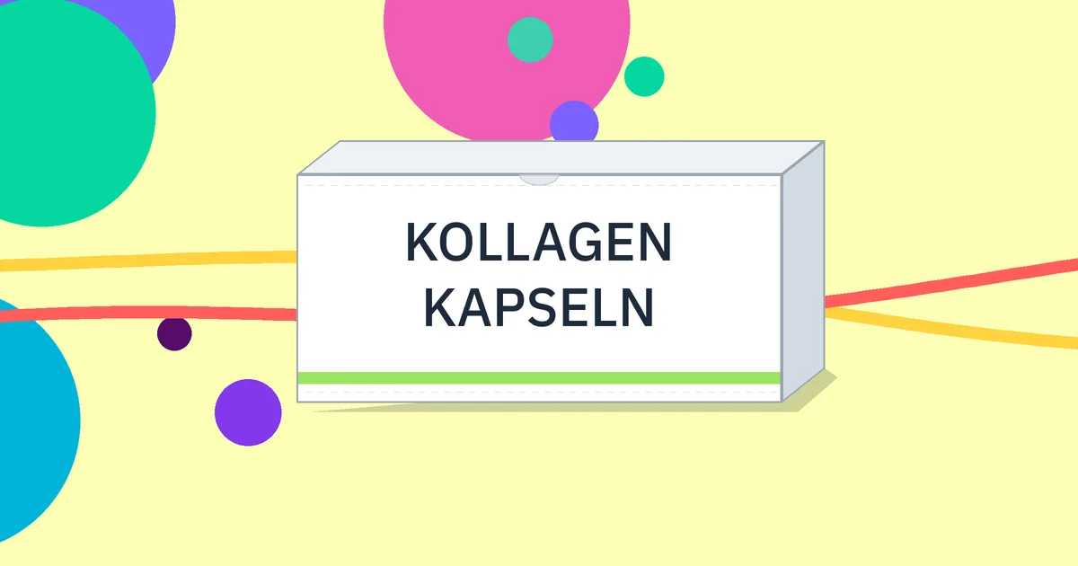 Symbolbild: Packung mit der Aufschrift KOLLAGEN KAPSELN (PZN 10108023) – Verfügbarkeit und Bezug in Apotheken in Frankfurt am Main