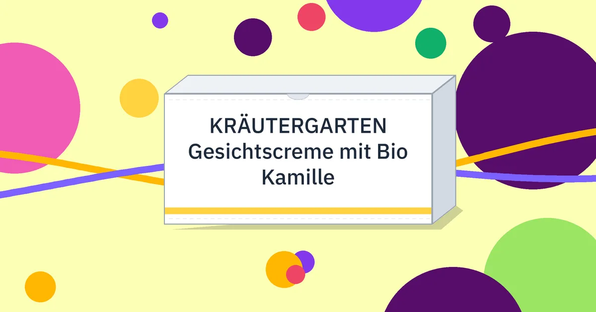 Symbolbild: Packung mit der Aufschrift KRÄUTERGARTEN Gesichtscreme mit Bio Kamille (PZN 14292288) – Verfügbarkeit und Bezug in Apotheken in Frankfurt am Main