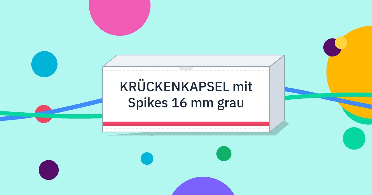 Symbolbild: Packung mit der Aufschrift KRÜCKENKAPSEL mit Spikes 16 mm grau (PZN 00914361) – Verfügbarkeit und Bezug in Apotheken in Frankfurt am Main