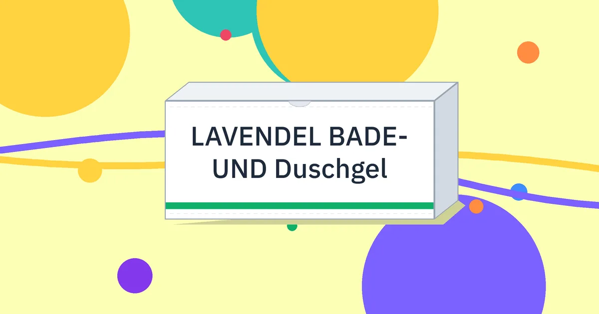 Symbolbild: Packung mit der Aufschrift LAVENDEL BADE- UND Duschgel (PZN 01865759) – Verfügbarkeit und Bezug in Apotheken in Frankfurt am Main