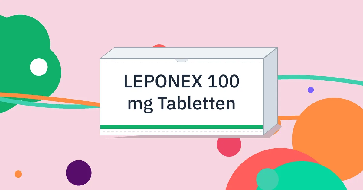 Symbolbild: Packung mit der Aufschrift LEPONEX 100 mg Tabletten (PZN 17391476) – Verfügbarkeit und Bezug in Apotheken in Frankfurt am Main