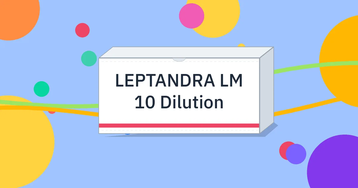 Symbolbild: Packung mit der Aufschrift LEPTANDRA LM 10 Dilution (PZN 13526809) – Verfügbarkeit und Bezug in Apotheken in Frankfurt am Main