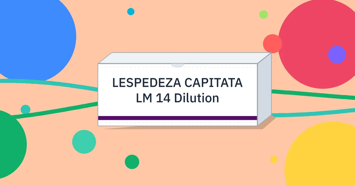 Symbolbild: Packung mit der Aufschrift LESPEDEZA CAPITATA LM 14 Dilution (PZN 13527329) – Verfügbarkeit und Bezug in Apotheken in Frankfurt am Main