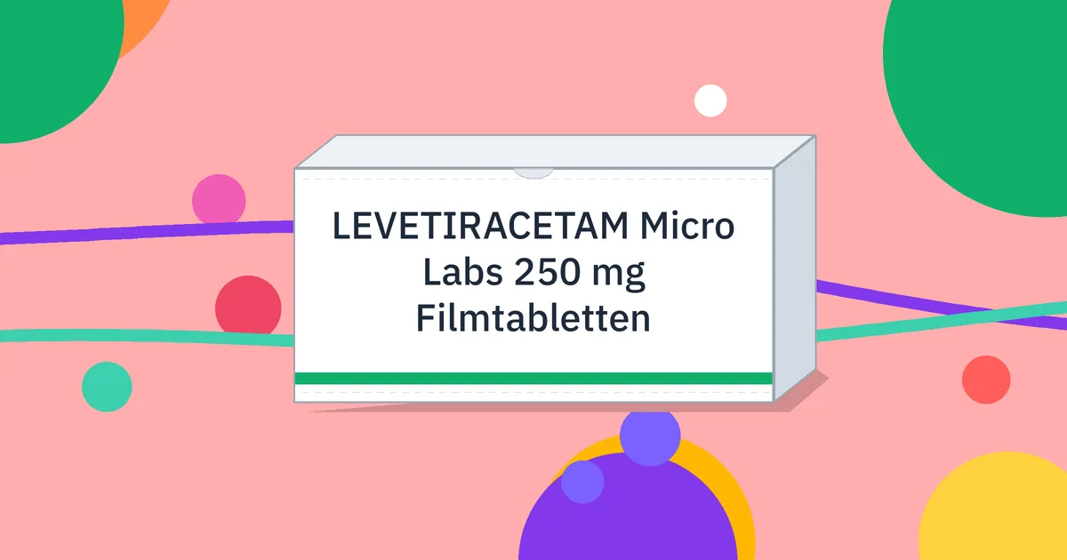 Symbolbild: Packung mit der Aufschrift LEVETIRACETAM Micro Labs 250 mg Filmtabletten (PZN 17819224) – Verfügbarkeit und Bezug in Apotheken in Frankfurt am Main