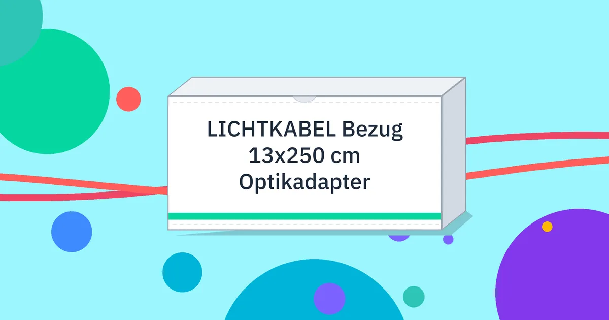 Symbolbild: Packung mit der Aufschrift LICHTKABEL Bezug 13x250 cm Optikadapter (PZN 07599052) – Verfügbarkeit und Bezug in Apotheken in Frankfurt am Main