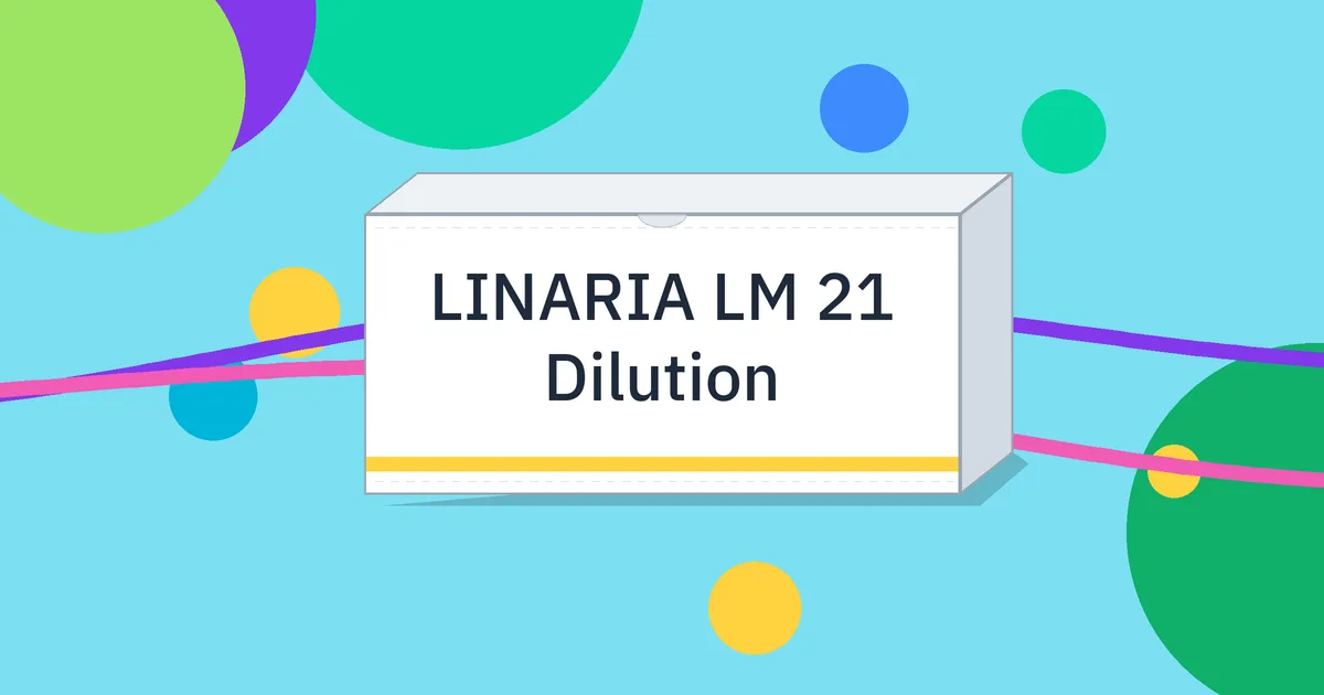 Symbolbild: Packung mit der Aufschrift LINARIA LM 21 Dilution (PZN 13529280) – Verfügbarkeit und Bezug in Apotheken in Frankfurt am Main