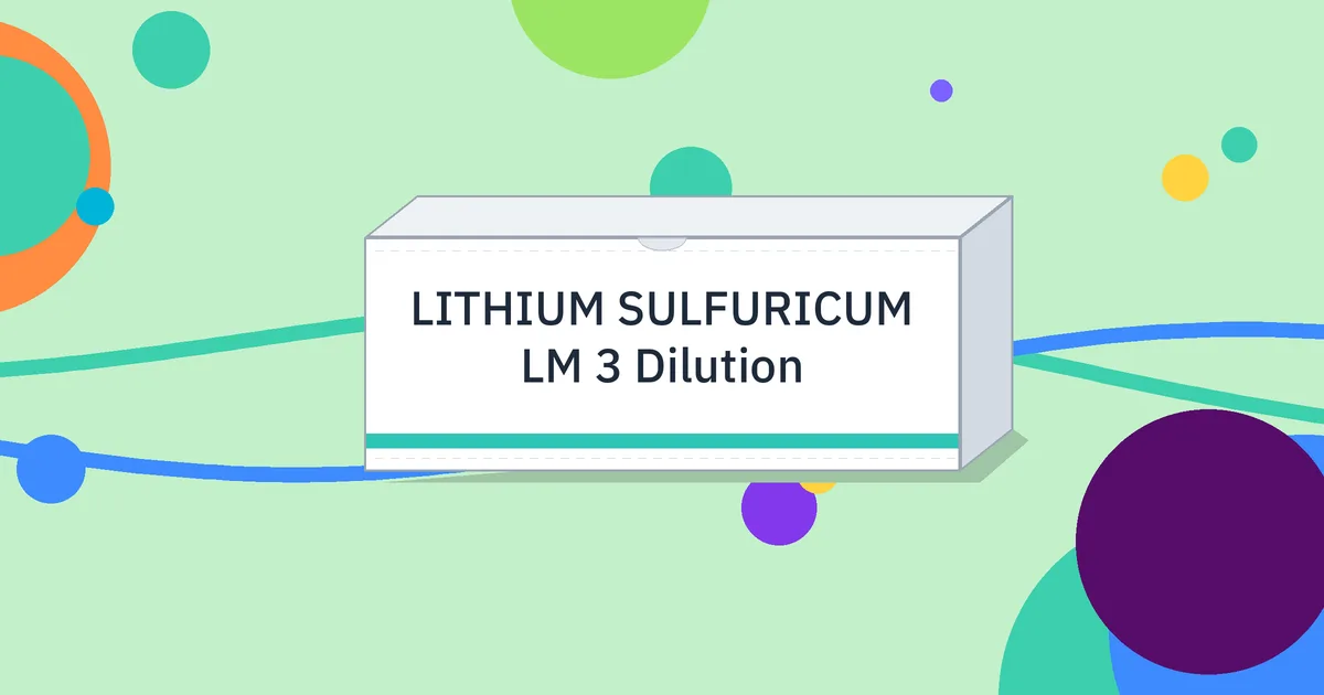 Symbolbild: Packung mit der Aufschrift LITHIUM SULFURICUM LM 3 Dilution (PZN 12932826) – Verfügbarkeit und Bezug in Apotheken in Frankfurt am Main