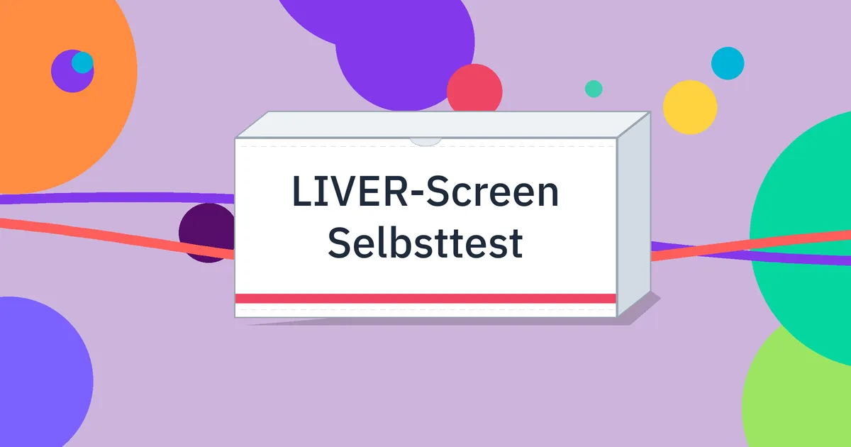 Symbolbild: Packung mit der Aufschrift LIVER-Screen Selbsttest (PZN 19371472) – Verfügbarkeit und Bezug in Apotheken in Frankfurt am Main
