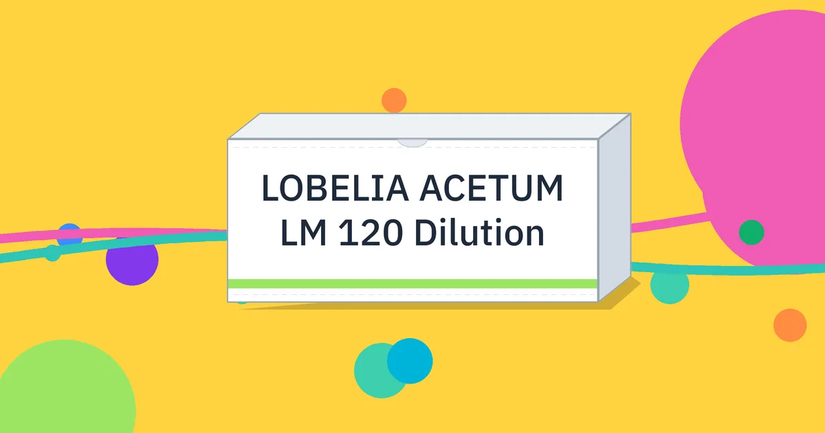 Symbolbild: Packung mit der Aufschrift LOBELIA ACETUM LM 120 Dilution (PZN 13532750) – Verfügbarkeit und Bezug in Apotheken in Frankfurt am Main