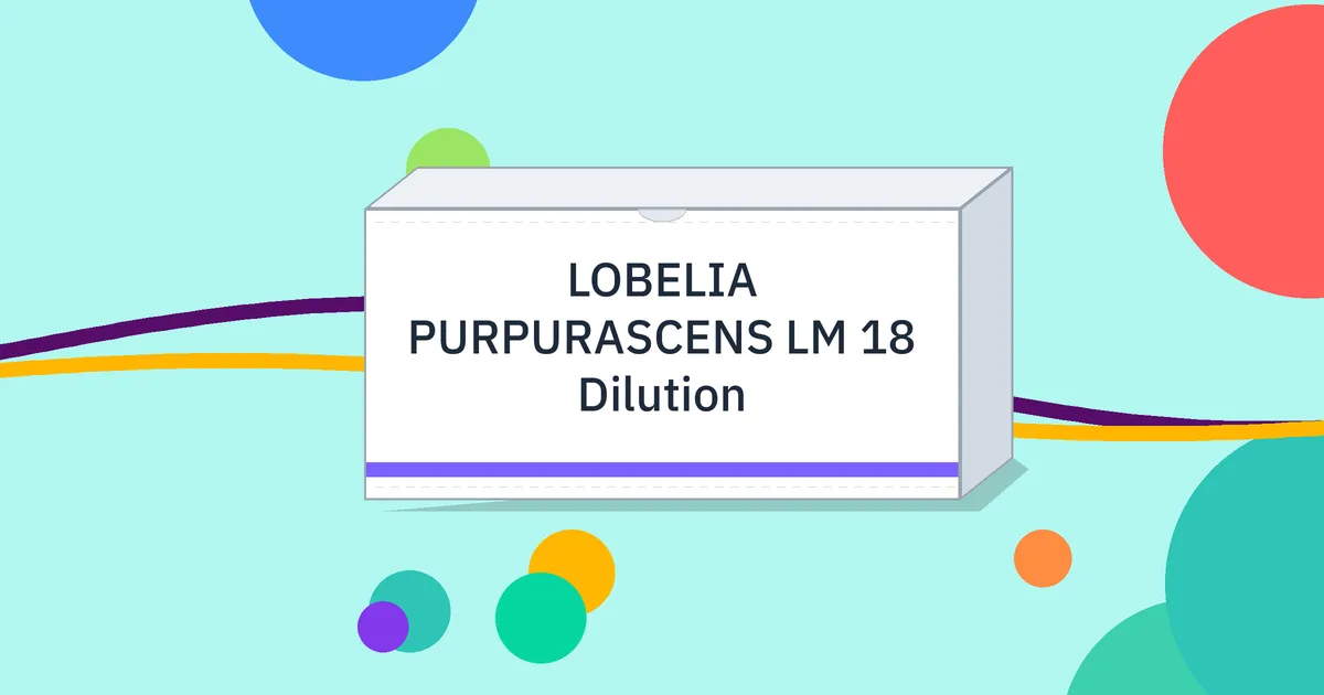 Symbolbild: Packung mit der Aufschrift LOBELIA PURPURASCENS LM 18 Dilution (PZN 13534364) – Verfügbarkeit und Bezug in Apotheken in Frankfurt am Main